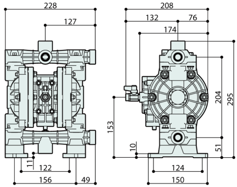 Type 152 Models | Product Information | Diaphragm Pump YTS